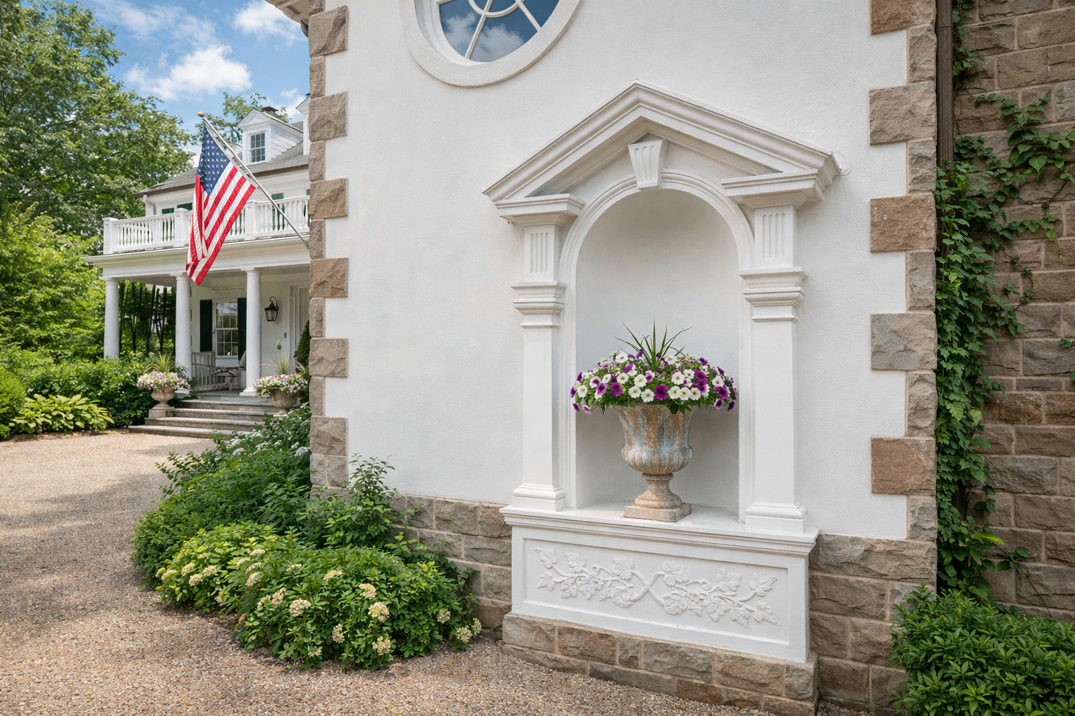 Custom Exterior Wall Niches - highlight your architecture with style